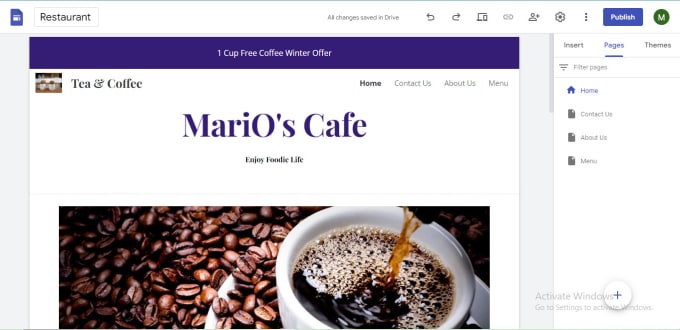 Create professional business website by using google sites by ...