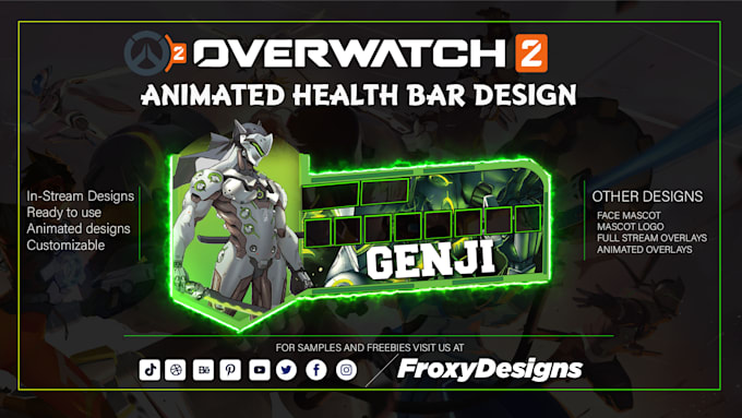 Design owerwatch 2 health bar for streaming by Froxydesigns | Fiverr