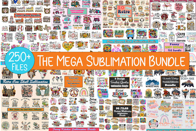 Give mega bundle t shirt design for etsy, merch by amazon by ...