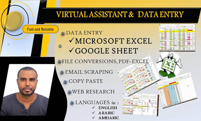 Do any data entry, excel calculations by Akekimo | Fiverr