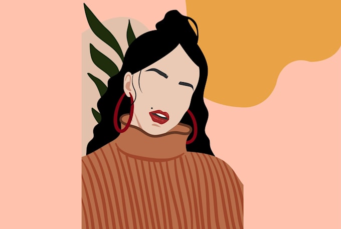 Draw faceless vector portrait by Usmanshk770 | Fiverr