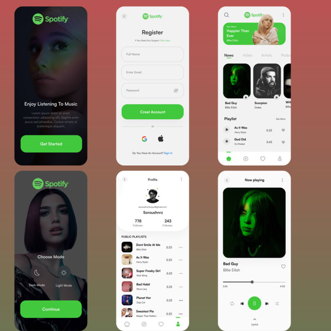 Design amazing ui ux for mobile and web app user interface by Oludhevin ...