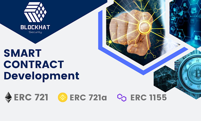 Create Solidity Erc721 Erc1155 Nft Smart Contract By Blockhat Fiverr