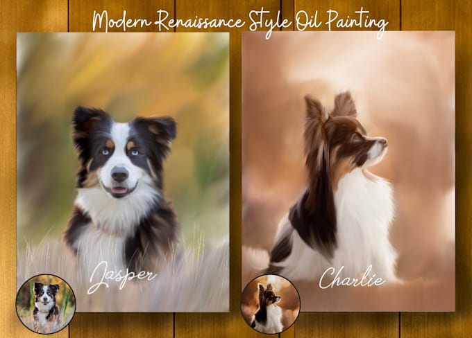 Turn your pet into a digital oil painting with their name by ...