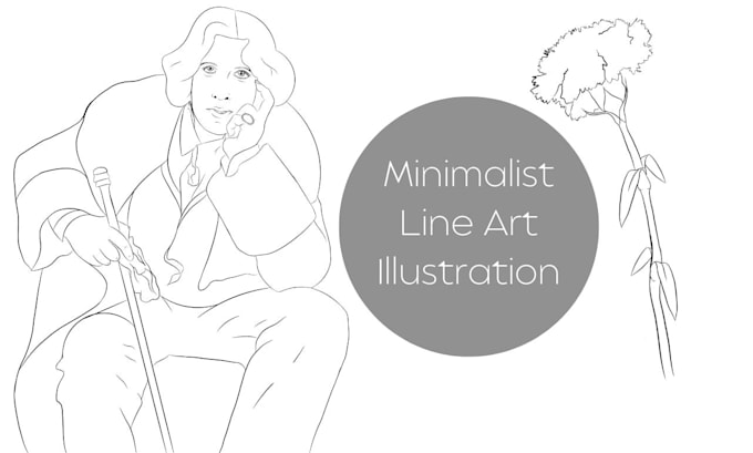 Draw a minimalistic line art illustration by Aetheticart | Fiverr