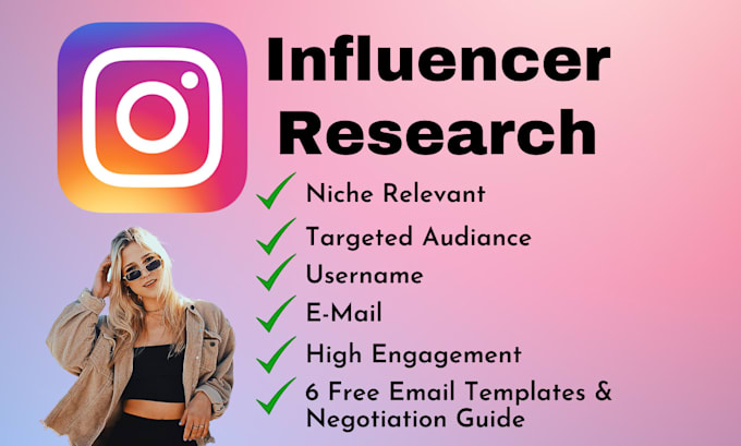 Find best instagram influencer for your niche by Saadalizahid | Fiverr