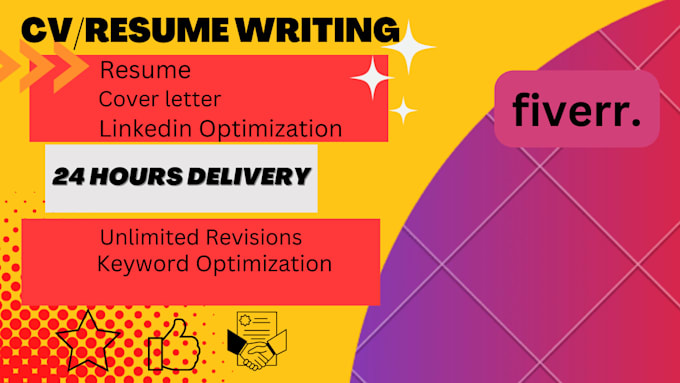 Write your cv, resume, cover letter and optimize linkedin by Nimrasalahuddin | Fiverr