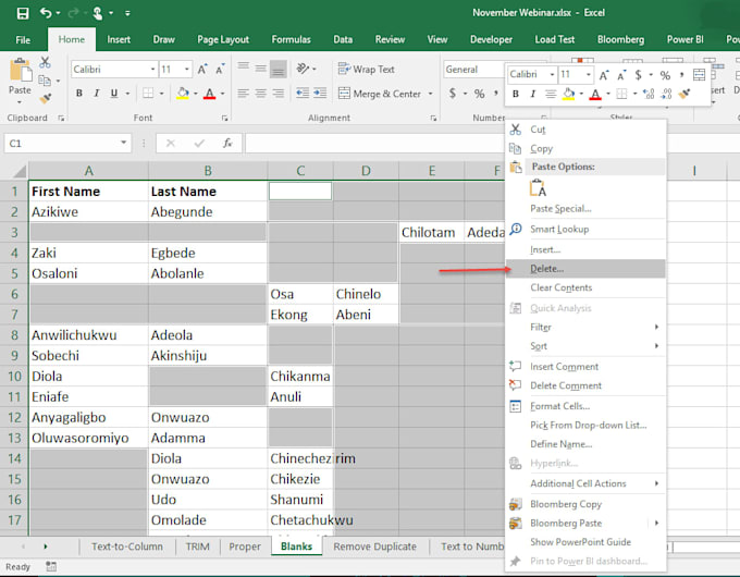 Do data cleaning in ms excel by Thetechyhaider | Fiverr