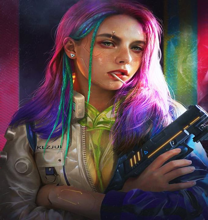 Draw cyberpunk art illustration for you by Everaldarauten | Fiverr