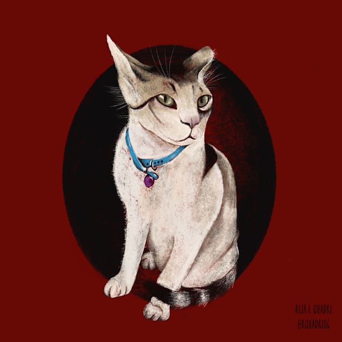 Create digital cat illustrations by Riquadri | Fiverr