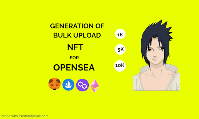 Generate bulk upload nft for opensea by Shanitech11 | Fiverr