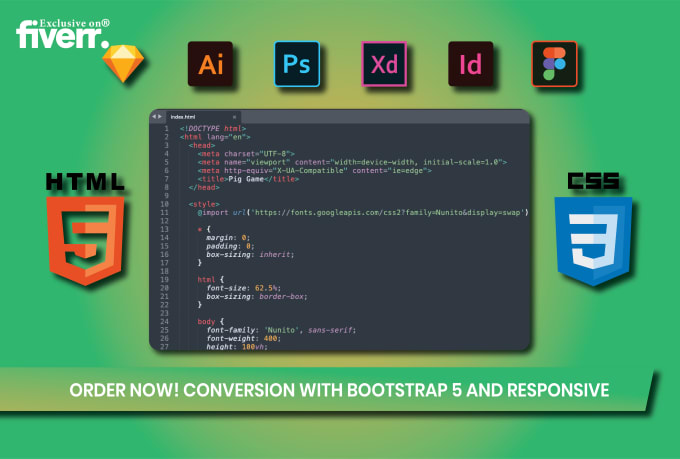 Convert figma design into html css psd to html landing page by ... Convert figma design into html css psd to html landing page by ...