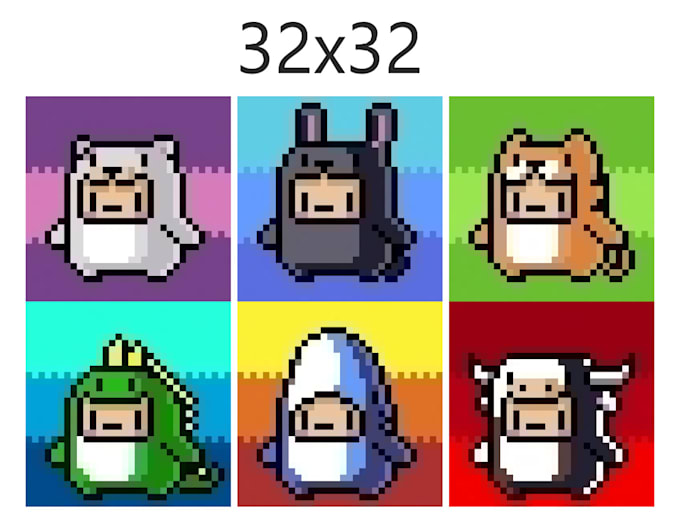 Create simple pixel art nfts for you by Sophmononoke | Fiverr