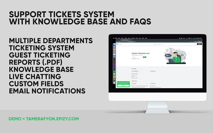 Build support tickets system with knowledge base and faqs by Tamerafyon | Fiverr