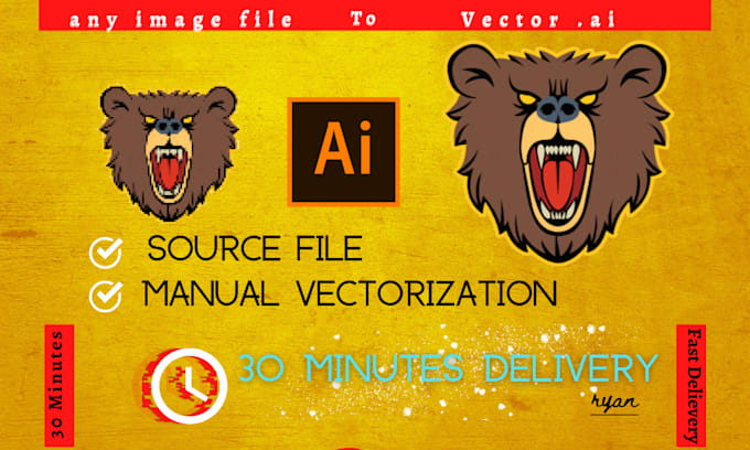 Manually vectorize, redraw, trace your logo or image in ai by Ryan ...