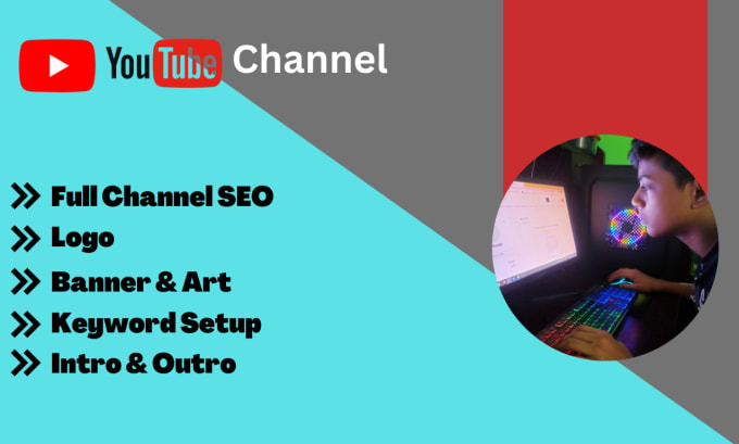 Create, setup professional youtube channel with logo, banner by ...
