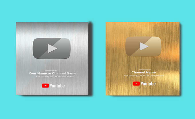 Provide custom youtube play button award personalised play button award ...