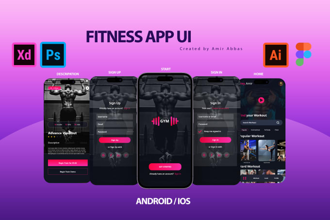Attractive mobile ui ux design, web app, dashboard, app ui ux design ...