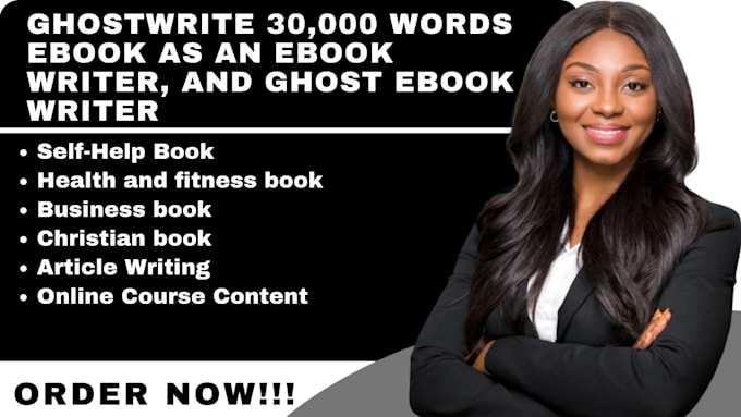Ghostwrite 30,000 words ebook as an ebook writer, and ghost ebook ...