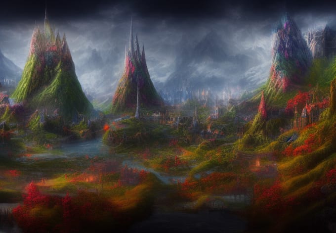 Create a digital landscape illustration by Blanket_guy | Fiverr