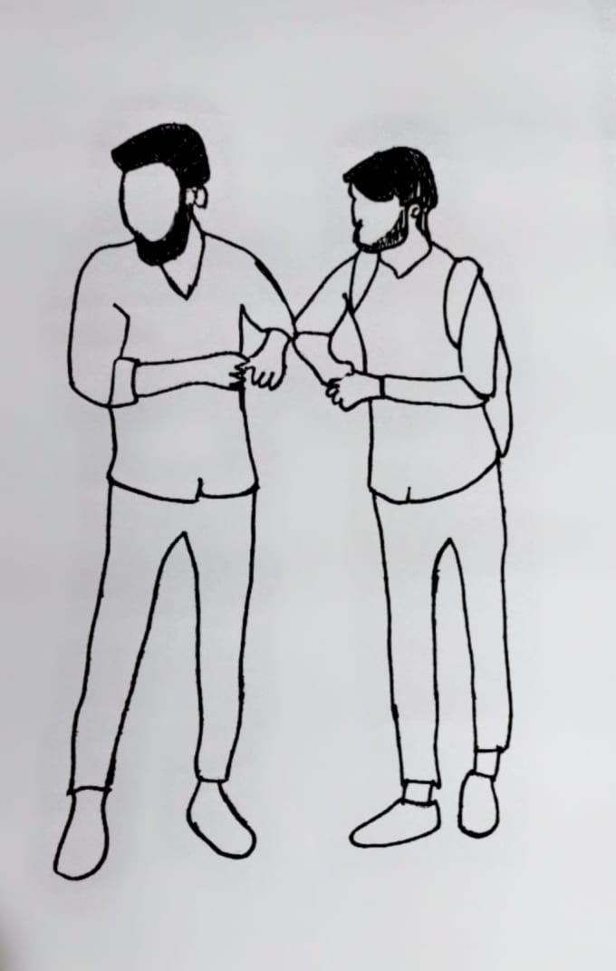 Create a faceless sketch of your favorite person, character by ...