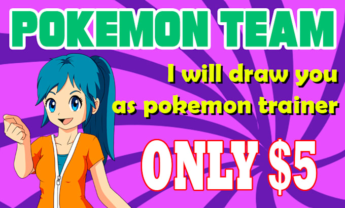Draw you as pokemon trainer by Artmarina | Fiverr