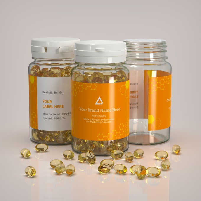 3d model and render vitamin bottles and fitness supplement tubs by ...