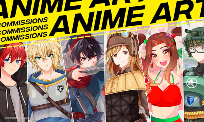 Draw anime,oc, games character you like by Riptdigitalart | Fiverr