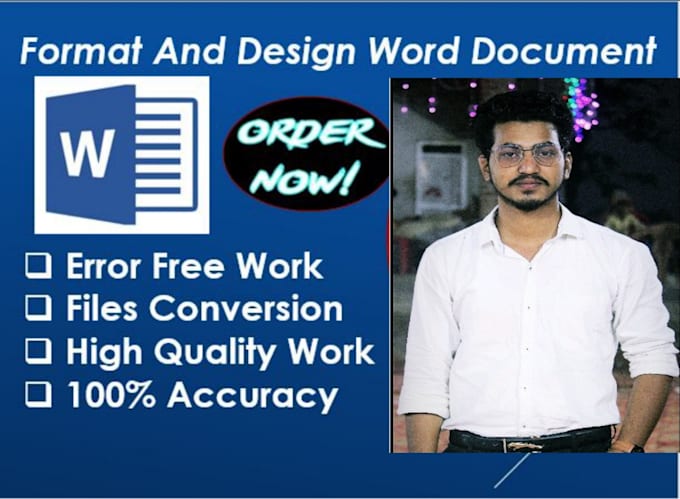 Format and design your microsoft word document formatting by Deepakraaz120 | Fiverr