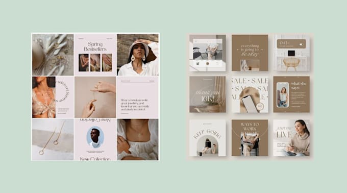 Create 3 instagram posts, facebook posts, design templates by Pursuenew ...