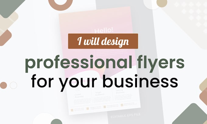 Design professional flyers for your business by Ekta_pg | Fiverr