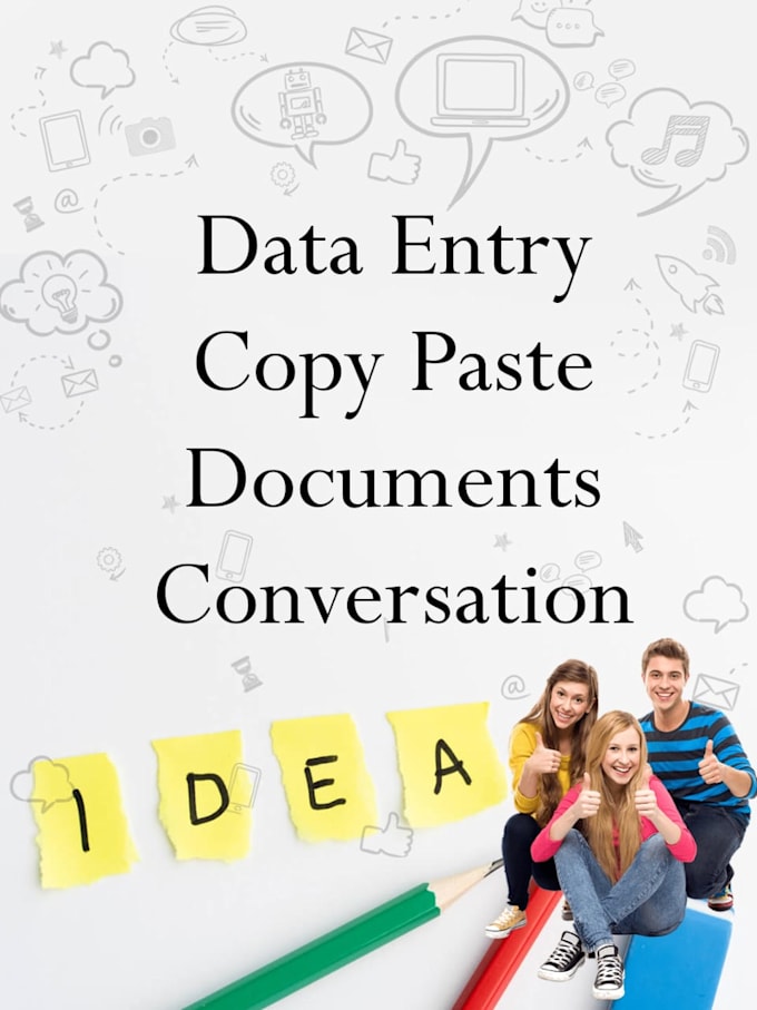 Do data entry, copy paste, typing and any file conversion by Hinafaheem468 | Fiverr