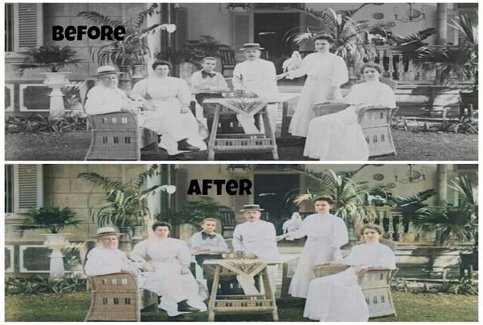 Profesional colorize, restoration, repair, retouch old photo by ...