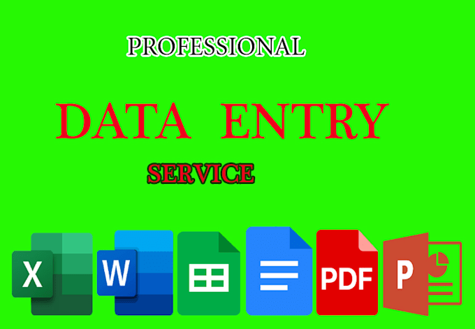 Data entry, copy paste, web research, excel data entry, pdf by Nuramin6655 | Fiverr
