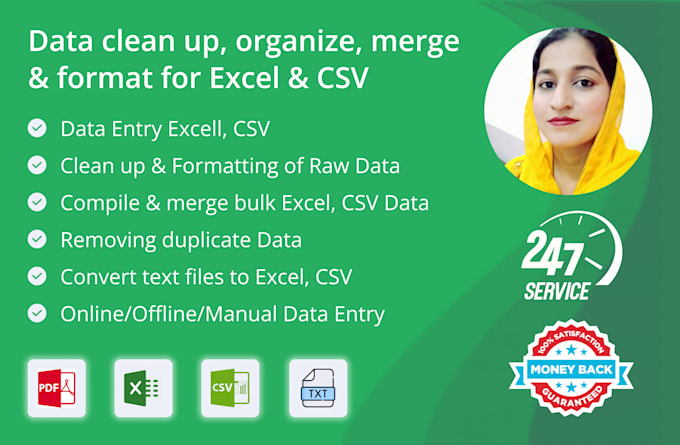 Do Data Cleaning Organize Merge And Format Excel And Csv By