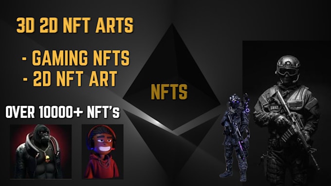 Create 3d 2d nft art design cod nft game character, 2d nft collection crypto art by David_ayome ...