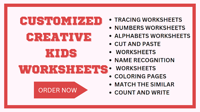 Create fun colorful worksheets by Komalandani | Fiverr