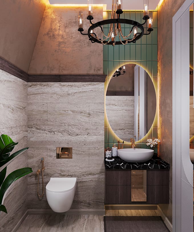 Creat exclusive wc interior design by Raminibayev | Fiverr