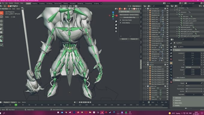 Rig your 3d character in blender by Shanali192 | Fiverr