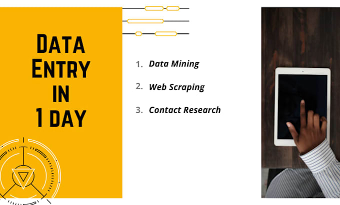 Do fastest data entry in 1 day, internet research by Deep1126 | Fiverr