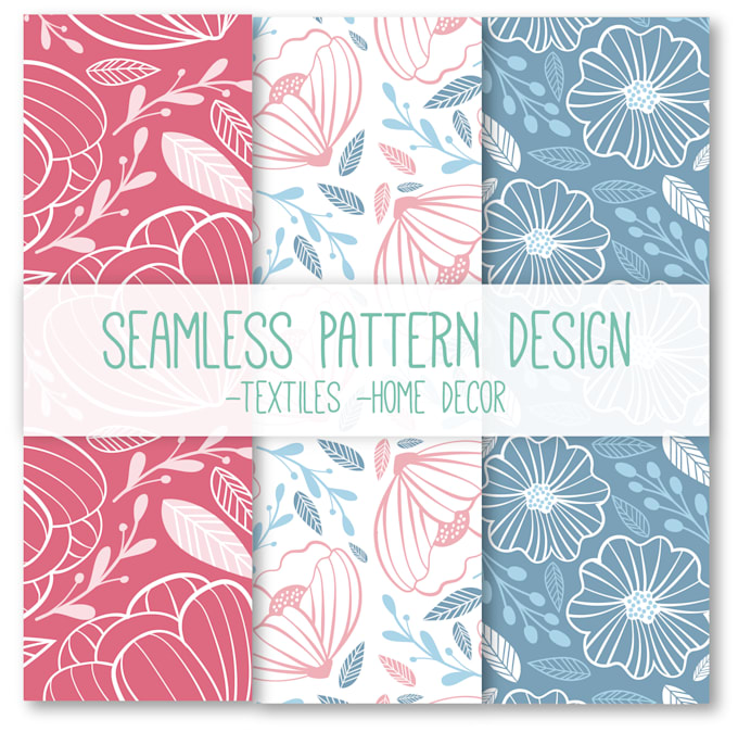 Create vector seamless textile repeat pattern by Amenelk | Fiverr