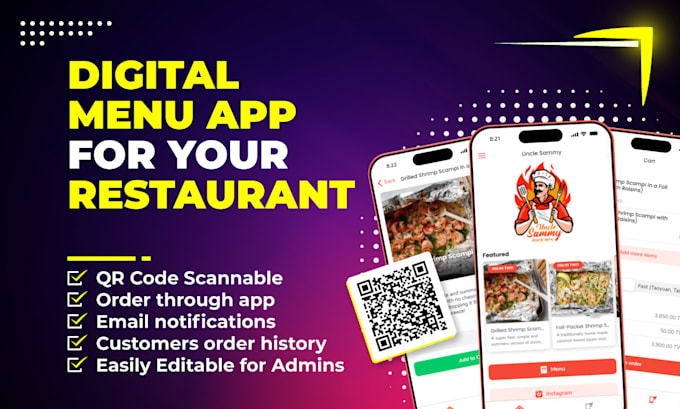 Make a digital menu card for your restaurant by Hassanqureshi97 | Fiverr
