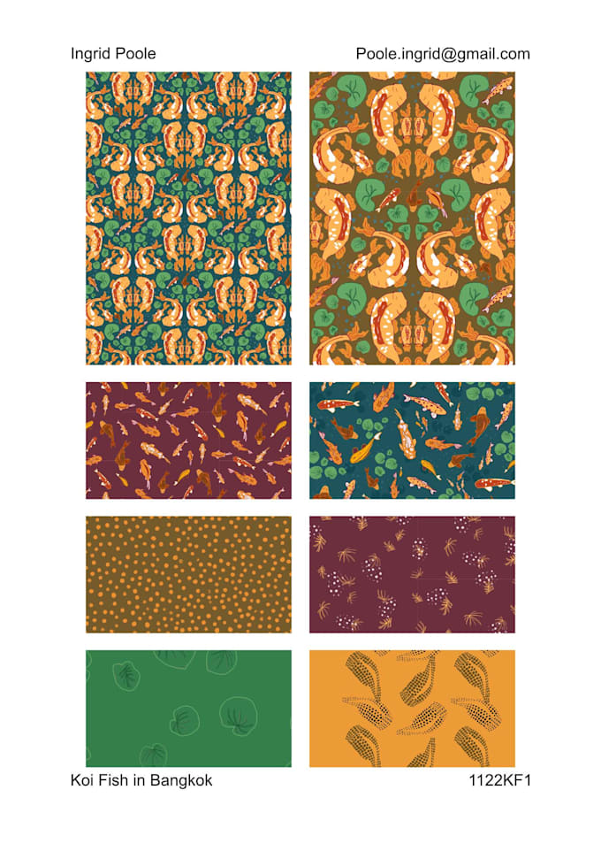 Create a seamless repeat pattern design collection from your art by ...
