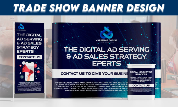 Design trade show banner, backdrop, standee, expo or roll up banner by ...