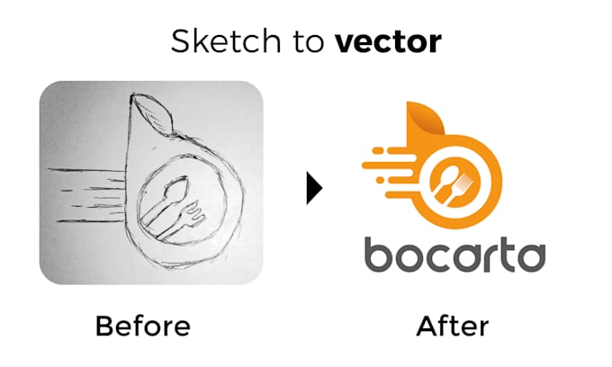 Convert your sketch to vector ai,eps,svg,pdf by Ahmed_berbar | Fiverr