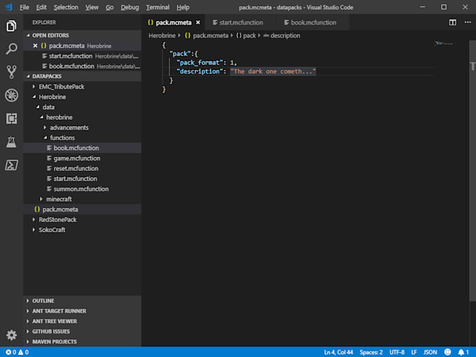 Make you a minecraft datapack by Akamiq0 | Fiverr