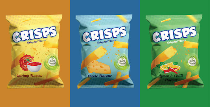 Design elegant flexible packaging designs for foods and snacks products ...