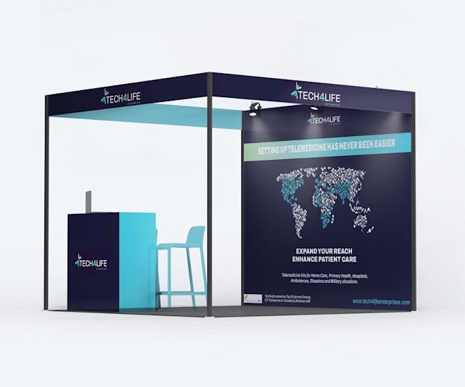 Create trade booth design, stand banner, branding backdrop by Omair_k ...