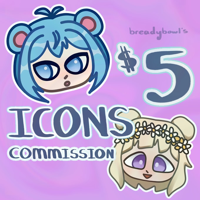 Draw a cute chibi icons of any character, budget friendly by Breadyb0wl ...