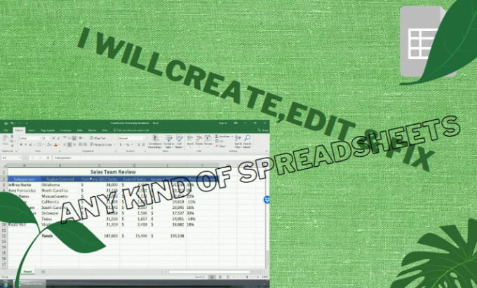 Create, edit, and format any kind of spreadsheets by Tahakhan6 | Fiverr Create, edit, and format any kind of spreadsheets by Tahakhan6 | Fiverr
